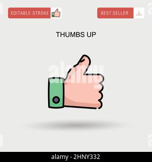 Thumbs-up Simple vector icon Stock Vector Image & Art - Alamy