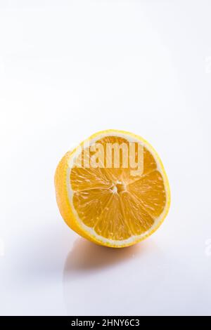 Halfs of lemon with little shadow isolated on white background with ...