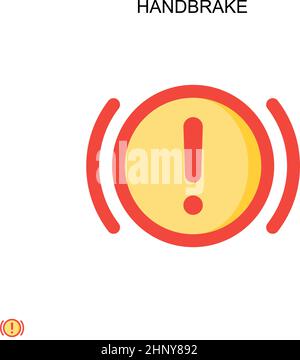 Pull Parking Brake Symbol Sign Isolate On White Background,Vector ...