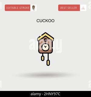 Cuckoo Simple vector icon. Illustration symbol design template for web ...