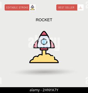 Business, launch, missile icon is isolated on white background. Use for ...