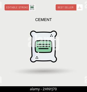 Vector design of material and cement icon. Collection of material and ...