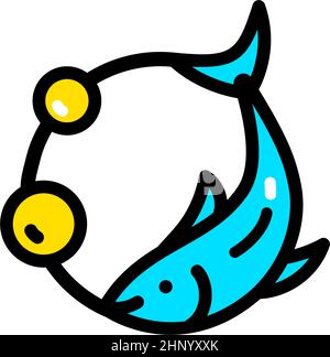 Omega 3 colored icon, logo design. Fish oil vector design in trendy ...