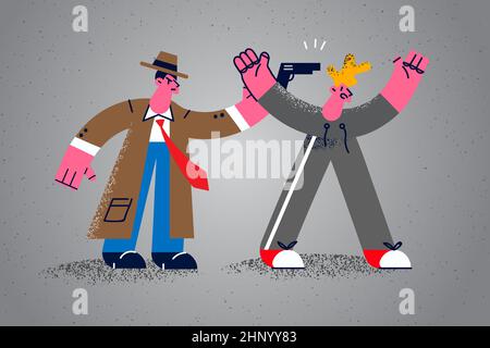 investigate spy detective cartoon suspect private job model design ...