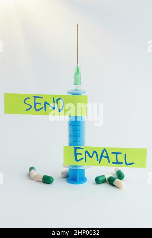 Writing note showing Newsletter. Business photo showcasing Bulletin periodically sent to ...