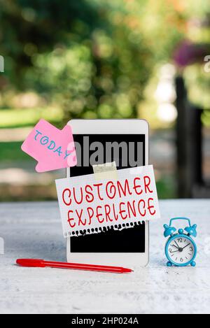 Text sign showing Customer Experience, Word for Organizations Process ...