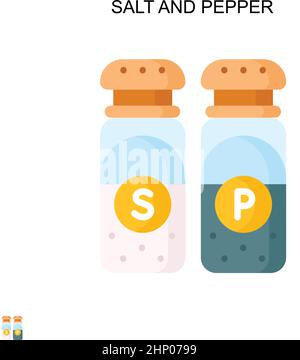 Spoon with white powder. Cooking ingredient cartoon icon isolated on ...