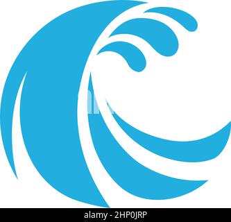 Aqua ,Water Wave symbol and icon Logo Template vector Stock Vector ...
