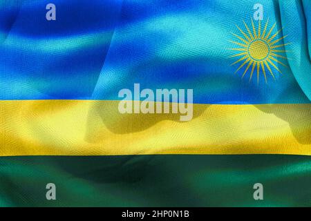 Rwanda flag - realistic waving fabric flag Stock Photo - Alamy