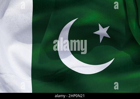 Pakistan flag - realistic waving fabric flag Stock Photo - Alamy