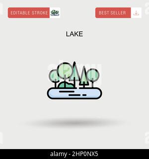 Lake Simple vector icon Stock Vector Image & Art - Alamy