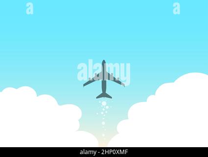 Illustration Of Airplane Launching Fast Straight Up To The Skies ...