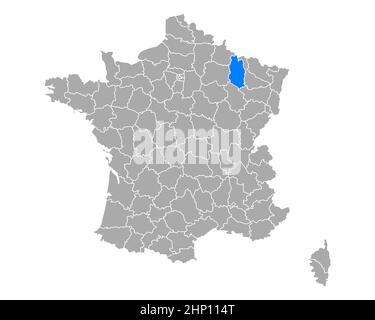 Map of Meuse in France Stock Photo - Alamy