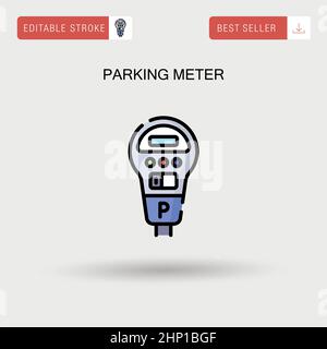 Parking meter Simple vector icon. Illustration symbol design template ...