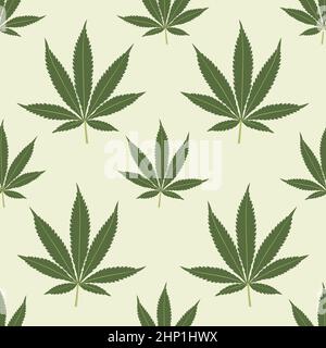 Seamless marijuana background with geometric leaves pattern. Vector ...