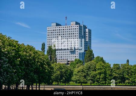 House of Soviets in Kaliningrad, an abandoned building in the ...