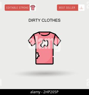 Laundry sock icon flat vector. Winter sock. Cute pair item isolated ...