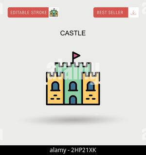 Castle Simple vector icon Stock Vector Image & Art - Alamy