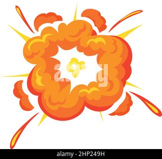 Power blast and explosion. Cartoon colorful game laser beam and plasma ...