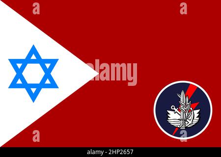flag of IDF Computer Service Directorate , Israel at cloudy sky ...