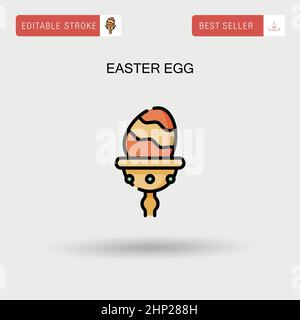 Easter Egg Simple vector icon. Illustration symbol design template for ...