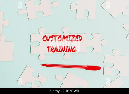 Sign displaying Customized Training. Word for Online Marketing Deliver ...