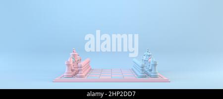 Chess board Side view 3D Stock Photo - Alamy