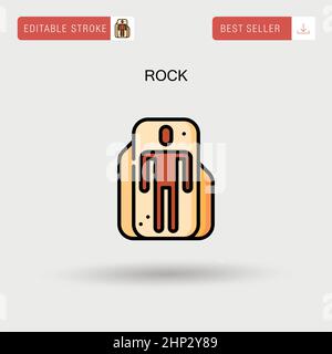 Natural stone. Landscape element. Gray cartoon boulder Stock Vector ...