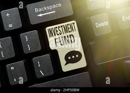 Handwriting text Investment Fund, Business showcase A supply of capital ...