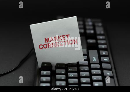 Conceptual display Market Correction, Conceptual photo When prices fall ...