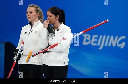Great Britain's Vicky Wright (left) and Eve Muirhead in the Women's ...