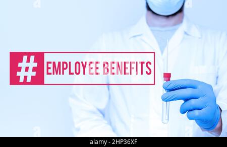 Conceptual caption Employee Benefits, Business overview indirect and ...