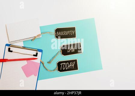 Handwriting text Bankruptcy Law. Concept meaning Designed to help ...