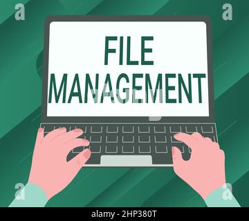 Text sign showing File Management. Internet Concept computer program ...