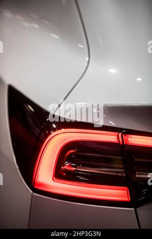Close up shot of some LED automobile headlights Stock Photo - Alamy