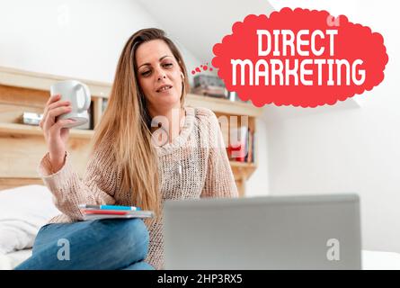 Text sign showing Direct Marketing. Conceptual photo business of ...