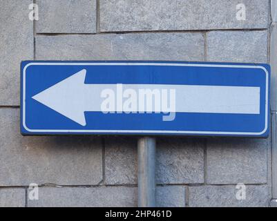 Regulatory Signs, One Way Road Traffic Sign Stock Photo - Alamy