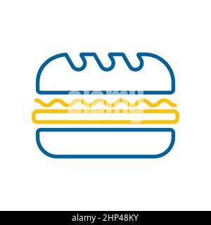 cheese slice for hamburger vector symbol icon design Stock Photo - Alamy