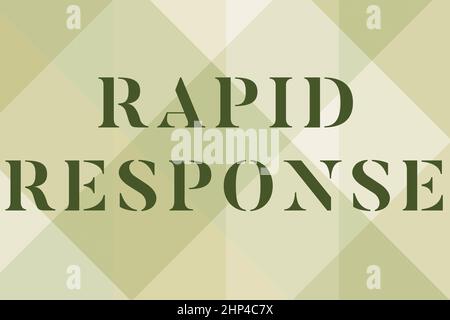 Text sign showing Rapid Response. Conceptual photo Medical emergency ...