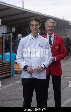 Magnus Mueller-Rischart wearing a Rischart vest On February 18, 2022 ...
