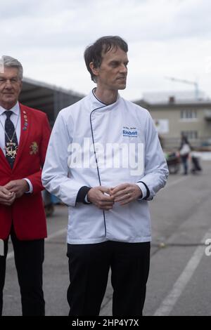 Magnus Mueller-Rischart wearing a Rischart vest On February 18, 2022 ...