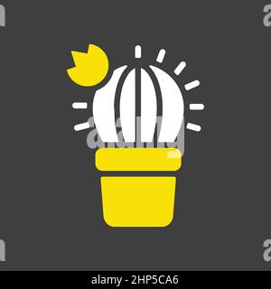Cactus vector icon isolated on white background. Cactus icon - black vector sign Stock Vector ...