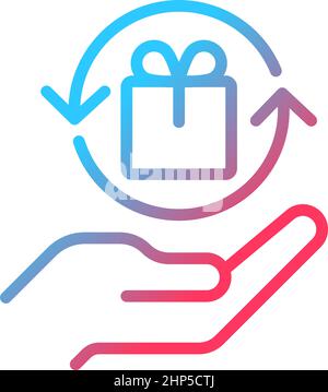 Gift giving economy blue gradient concept icon Stock Vector Image & Art ...