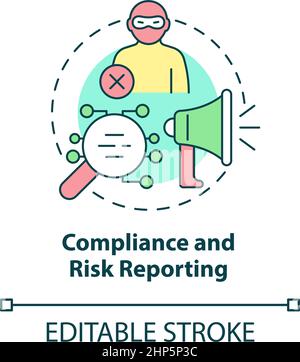 reporting risk color icon vector illustration Stock Vector Image & Art ...