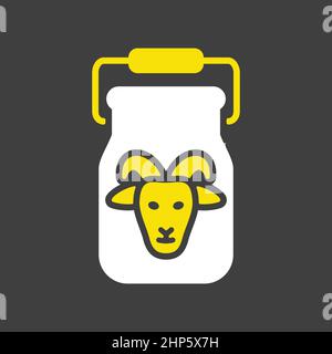 Can container for milk icon. Farm animal sign. Graph symbol for your web site design, logo, app ...