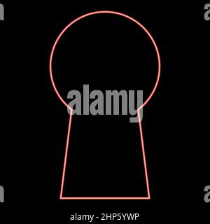 keyhole silhouette outline vector symbol icon design. Beautiful ...