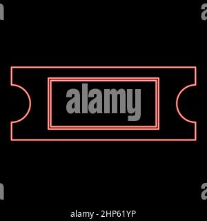 cinema, show, ticket neon vector icon. Illustration neon blue, yellow ...