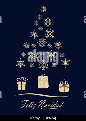 merry christmas tree with gift vector illustration design Stock Vector ...
