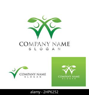 Logos of green Tree leaf ecology nature element vector Stock Vector ...