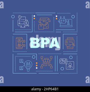 Business process automation BPA concept vector illustration Stock ...